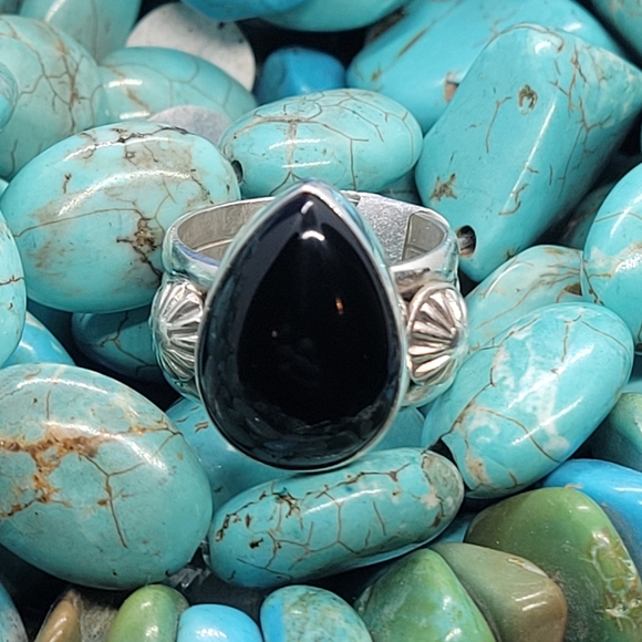 Ben Begay | Jewelry | Sz 6 Navajo Black Onyx Silver Ring Artist Ben ...